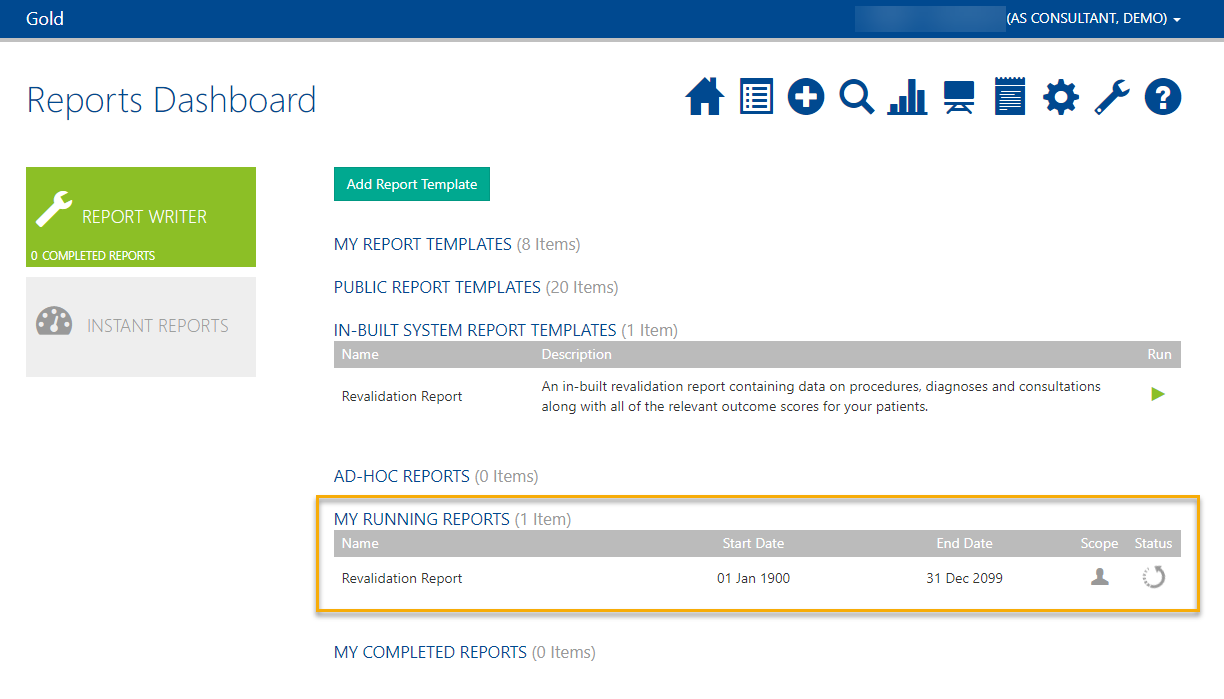 Reporting – Amplitude Clinical Outcomes